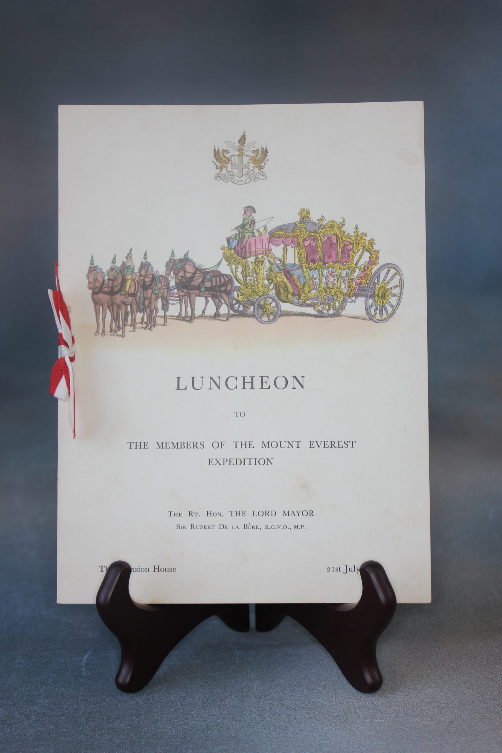 Everest Expedition Lunch Menu. – Ibbett Mosely Auctions
